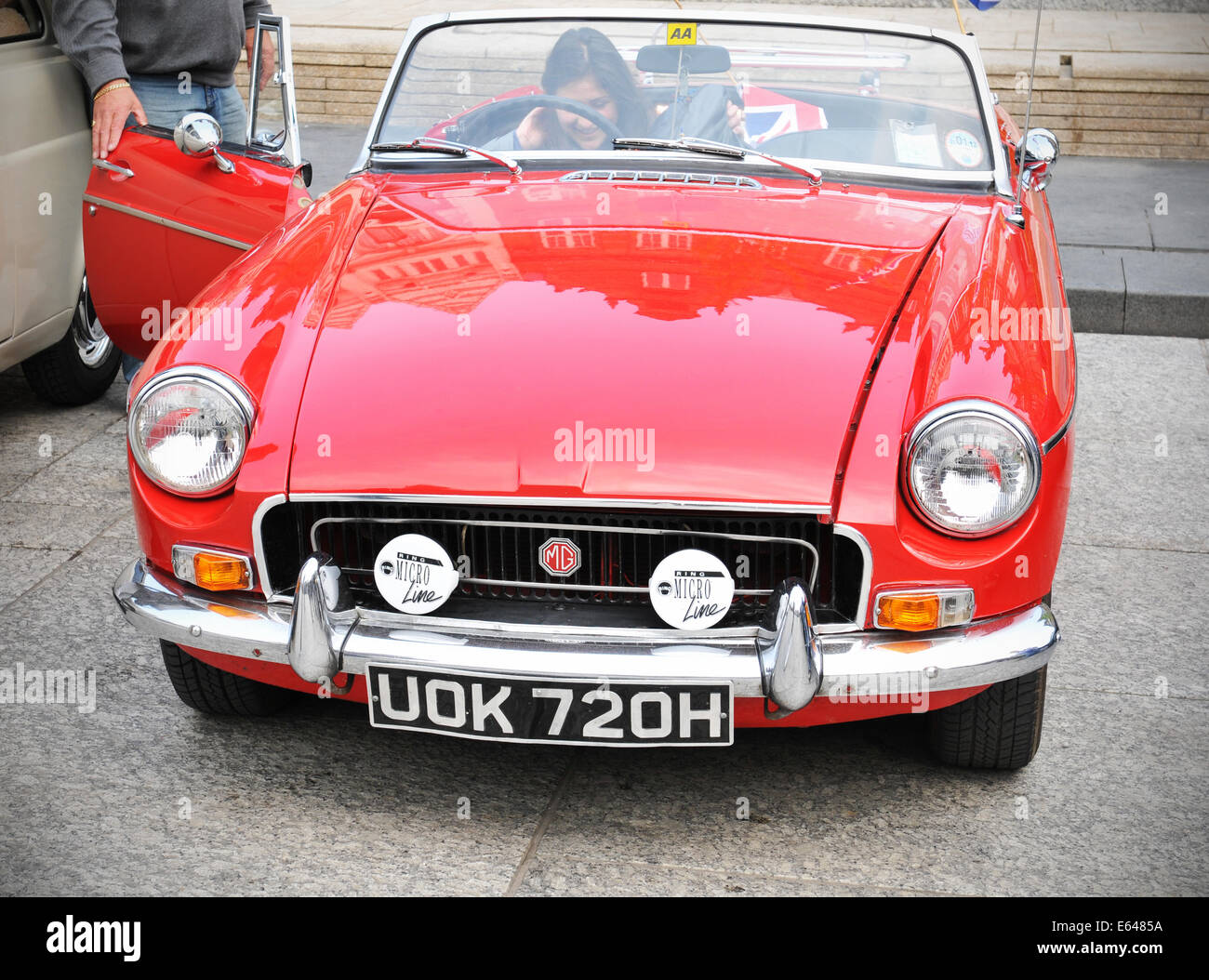 NOTTINGHAM, UK - APRIL 29, 2011: Vintage car on display in Nottingham ...