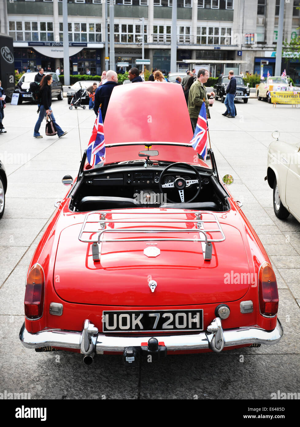 NOTTINGHAM, UK - APRIL 29, 2011: Vintage car on display in Nottingham ...