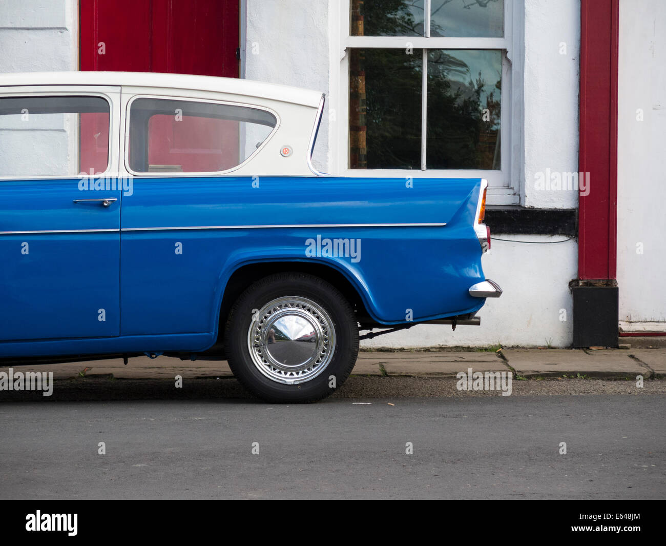 vintage and classic English Ford car at Goathland village, near Whitby ...