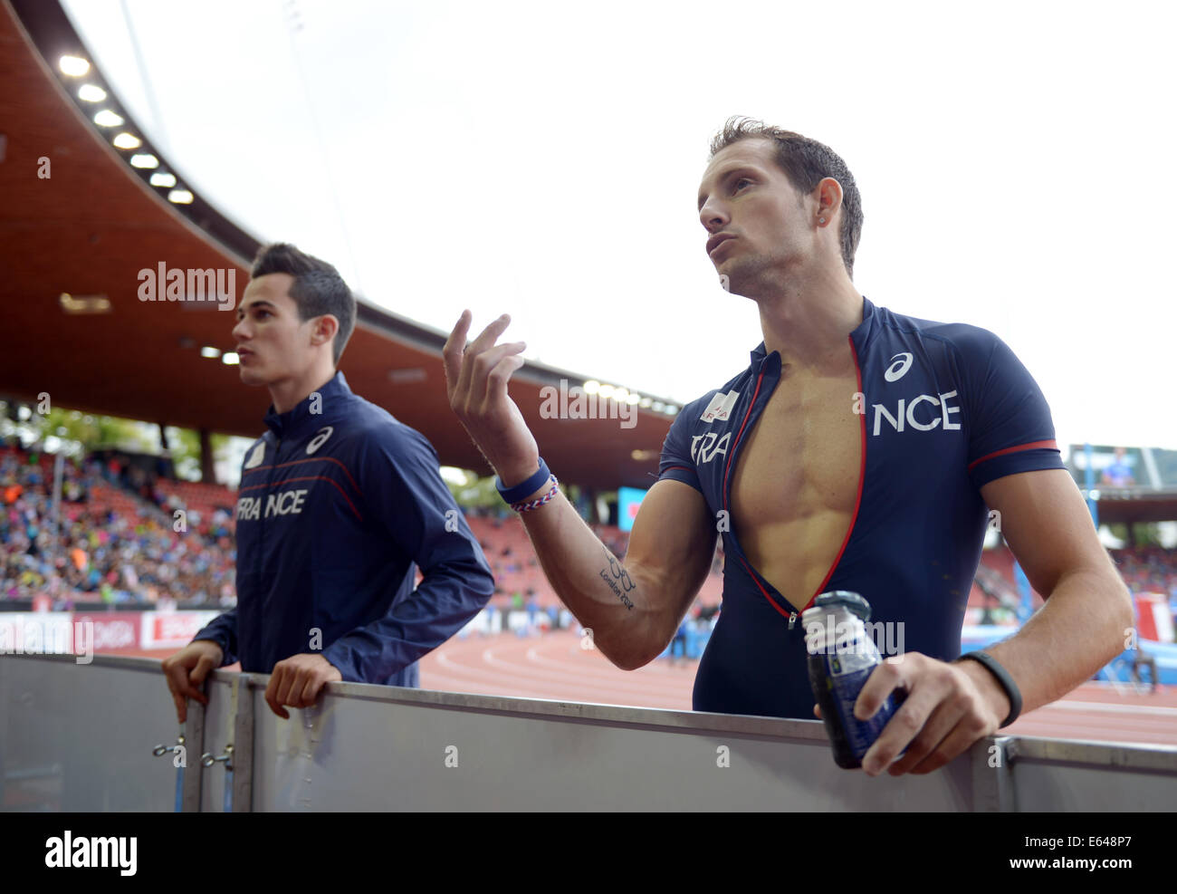 Zurich, Switzerland. 14th Aug, 2014. Kevin Menaldo and Renaud ...