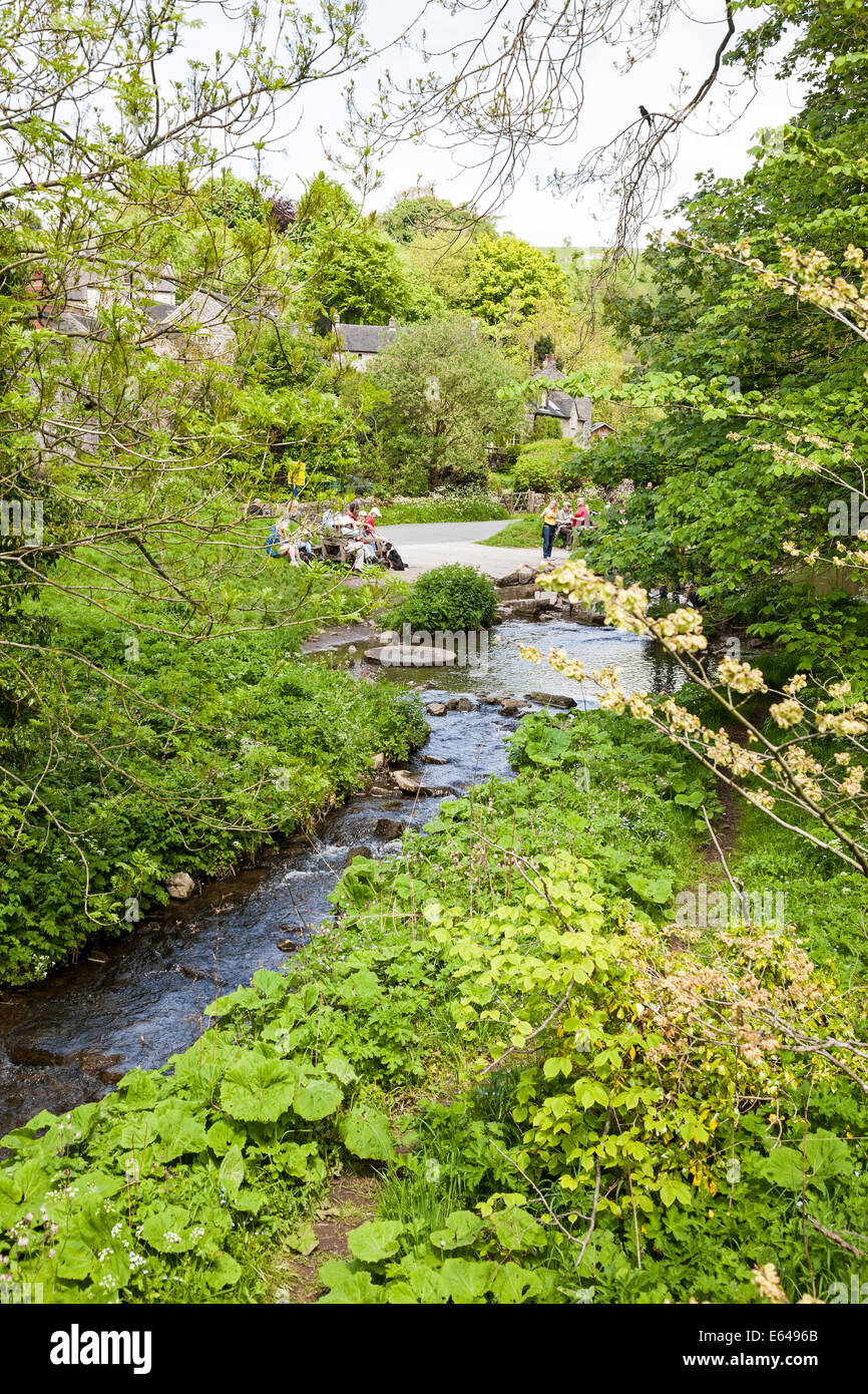 River Dove Milldale on Staffordshire, Derbyshire border, Peak District ...