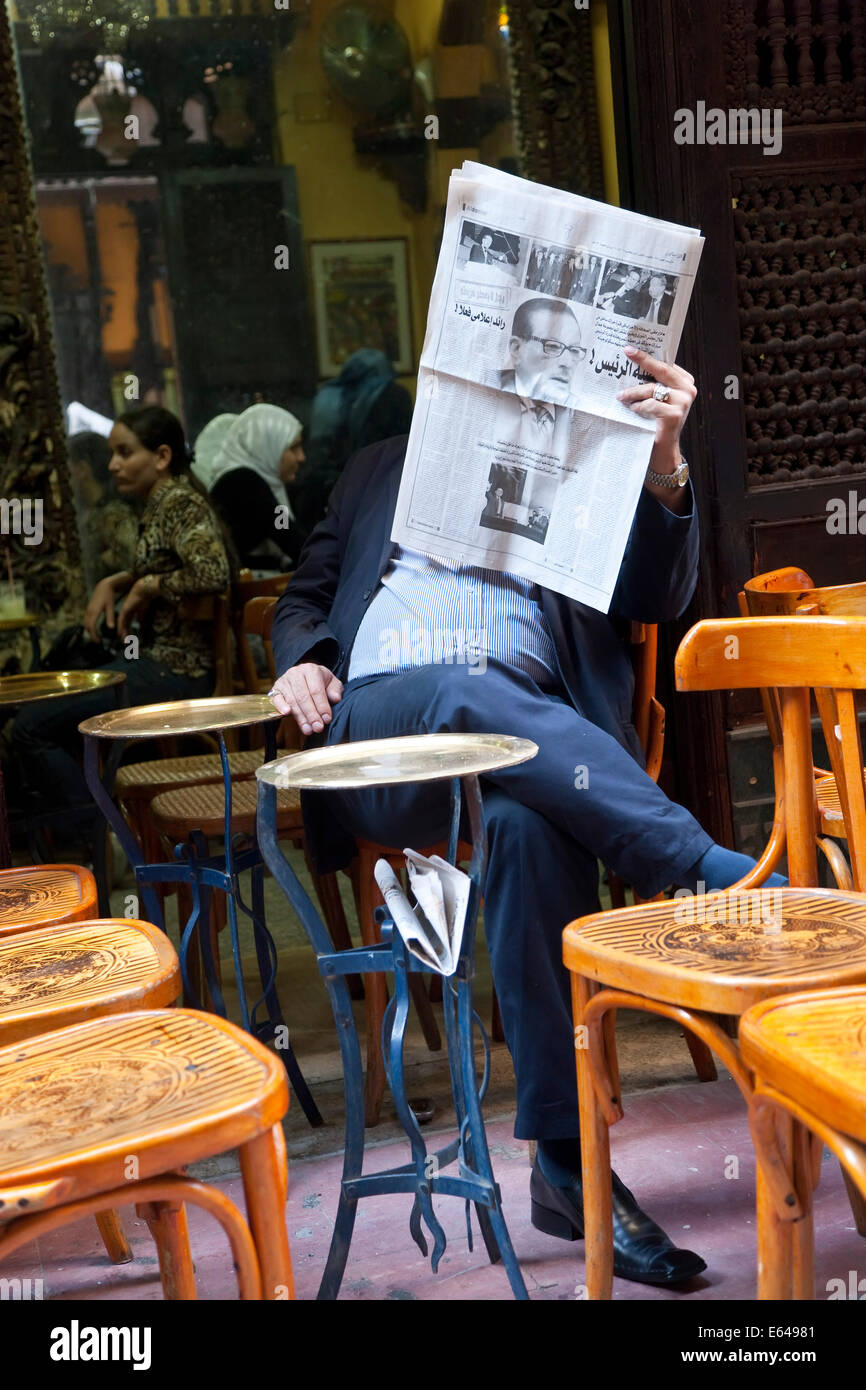 Fishawy Cafe at Khan el Khalili Bazaar in old city of Cairo Egypt Stock ...