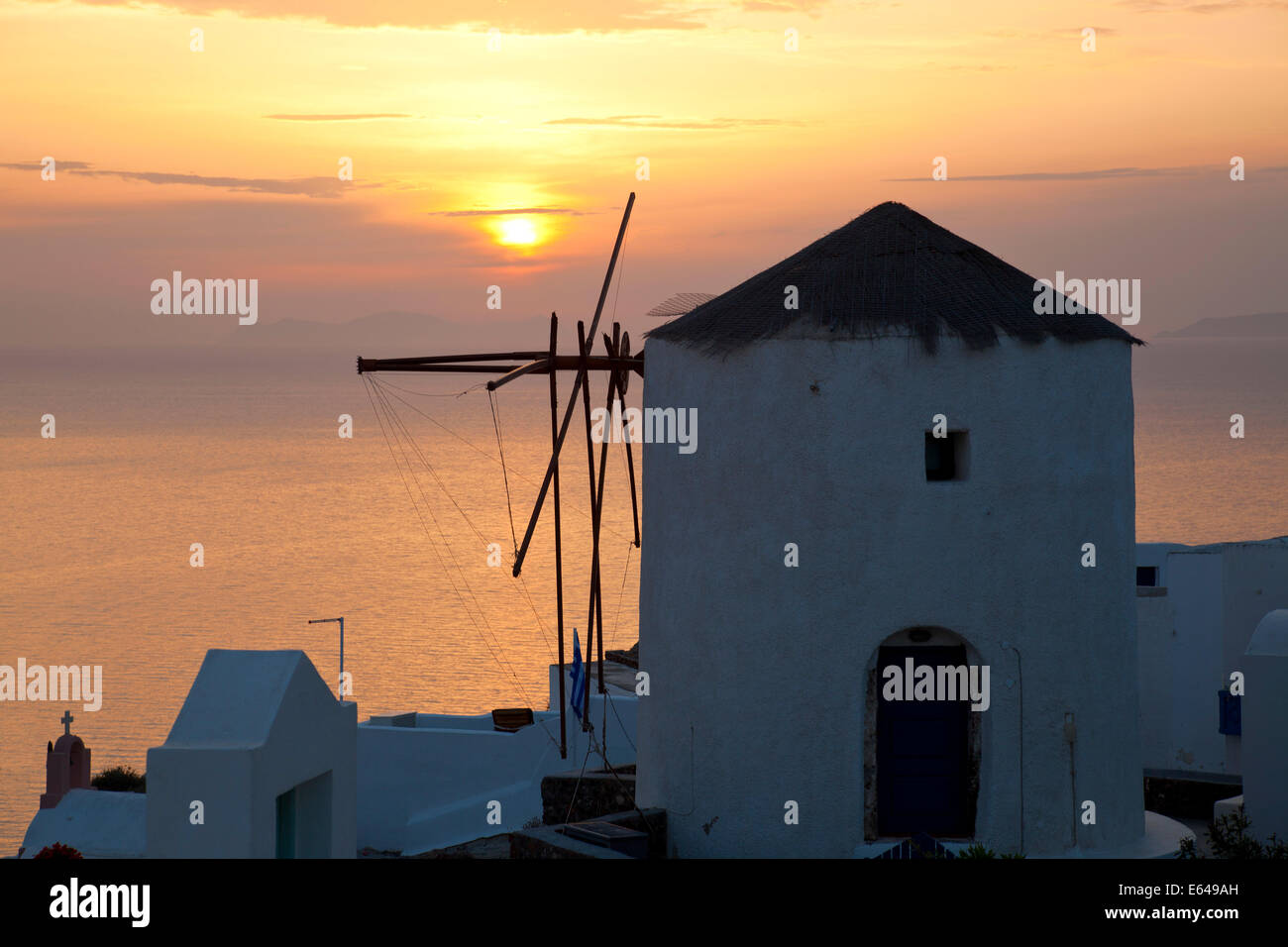 Santorini windmill hi-res stock photography and images - Alamy