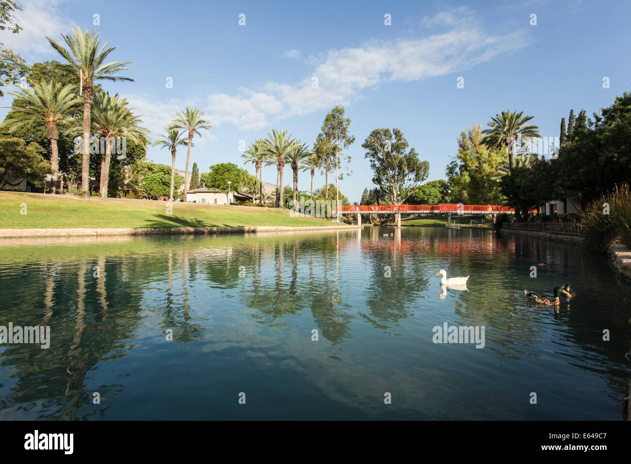 Ha'Amal Stream AKA Hasi River Flows through Kibbutz Nir David in ...