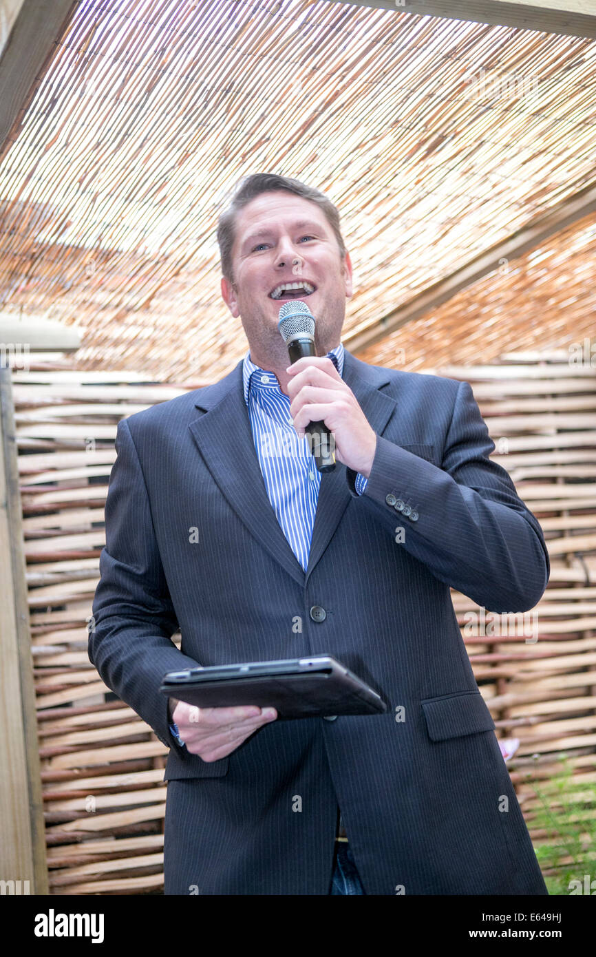 13-08-14 Radio 5 Live presenter Phil Williams Stock Photo - Alamy