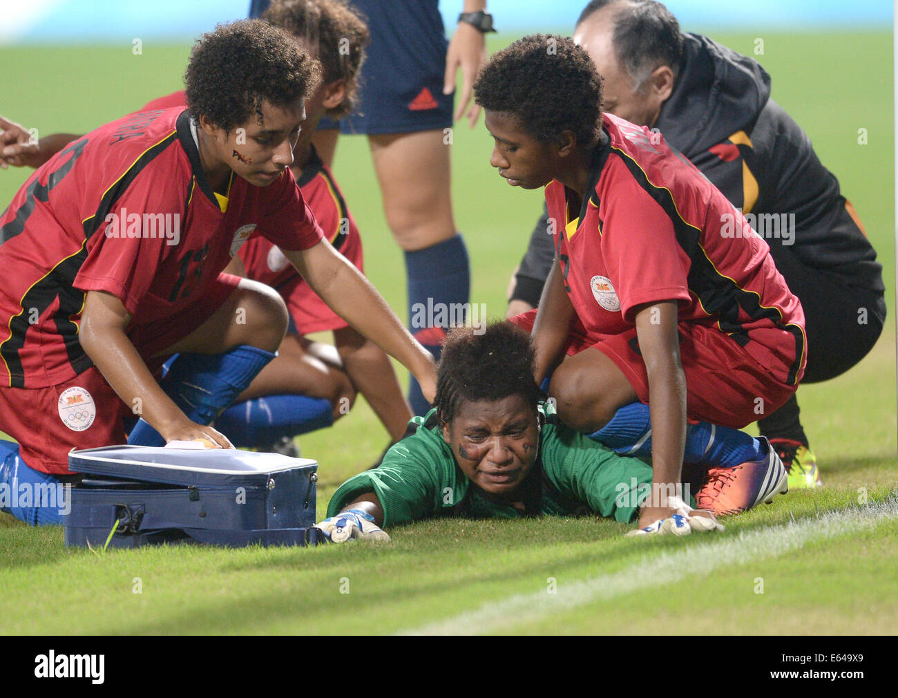 Nanjing, China's Jiangsu Province. 14th Aug, 2014. Player of Papua New ...