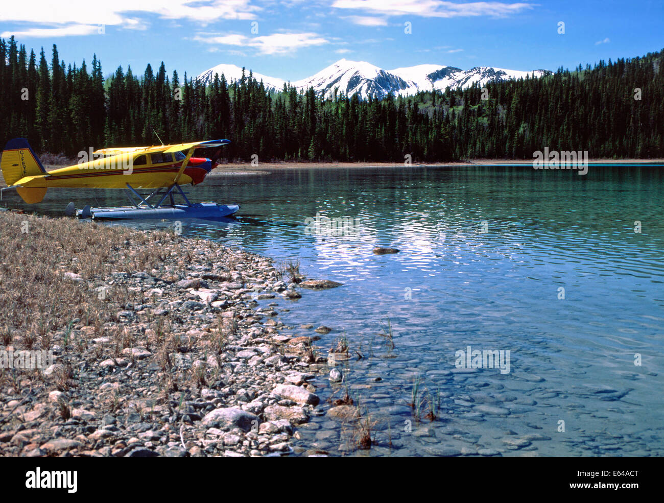 Float plane on Como Lake,Atlin Road,British Columbia Stock Photo - Alamy