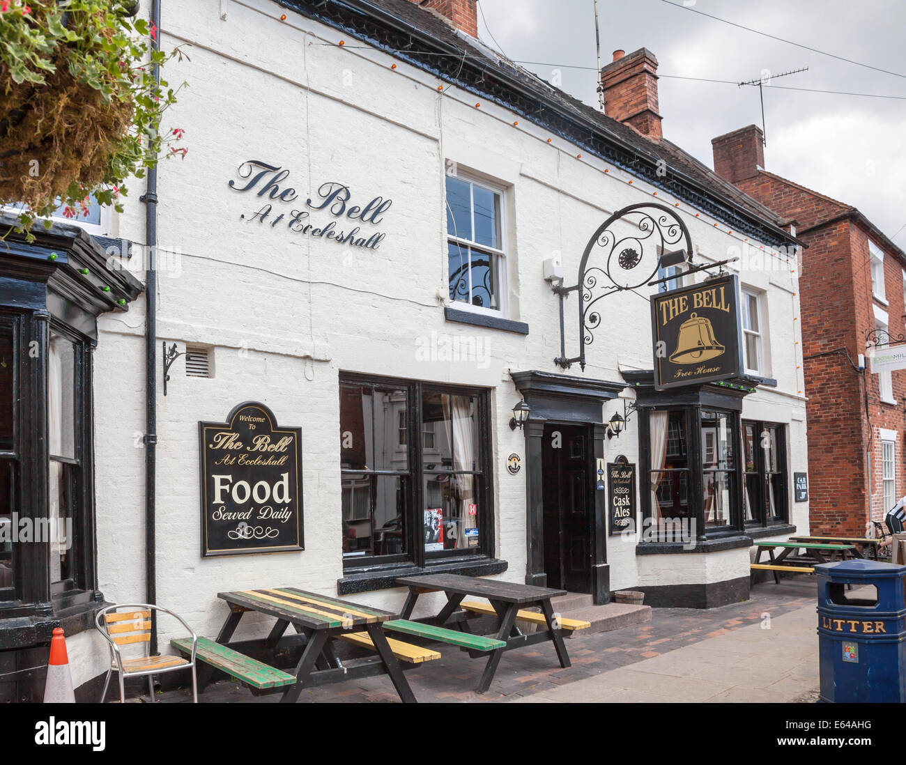The Bell public house or pub in Eccleshall Staffordshire England UK ...