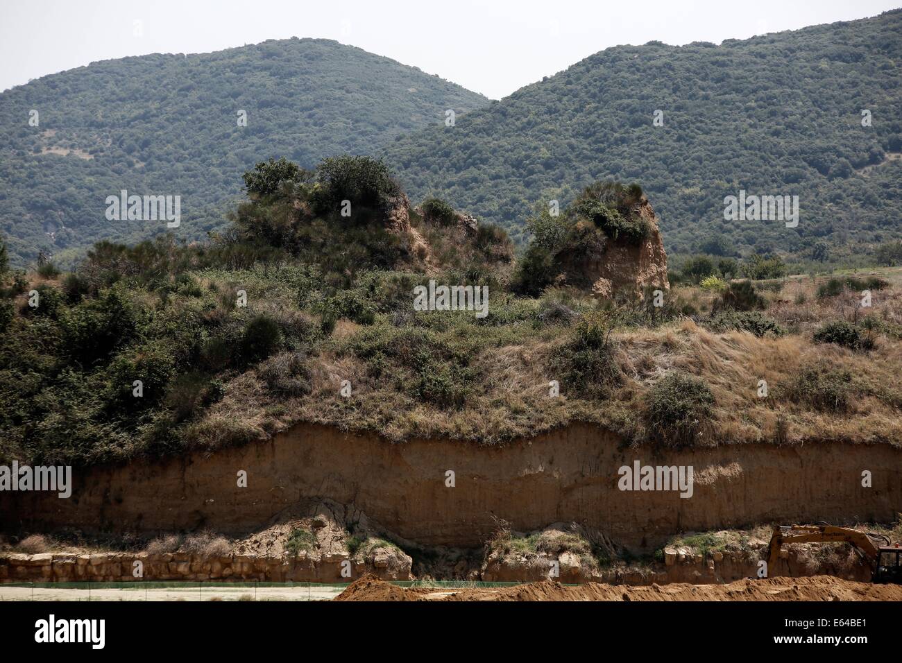 Amphipolis, Greece. 14th Aug, 2014. A general view of a site where ...
