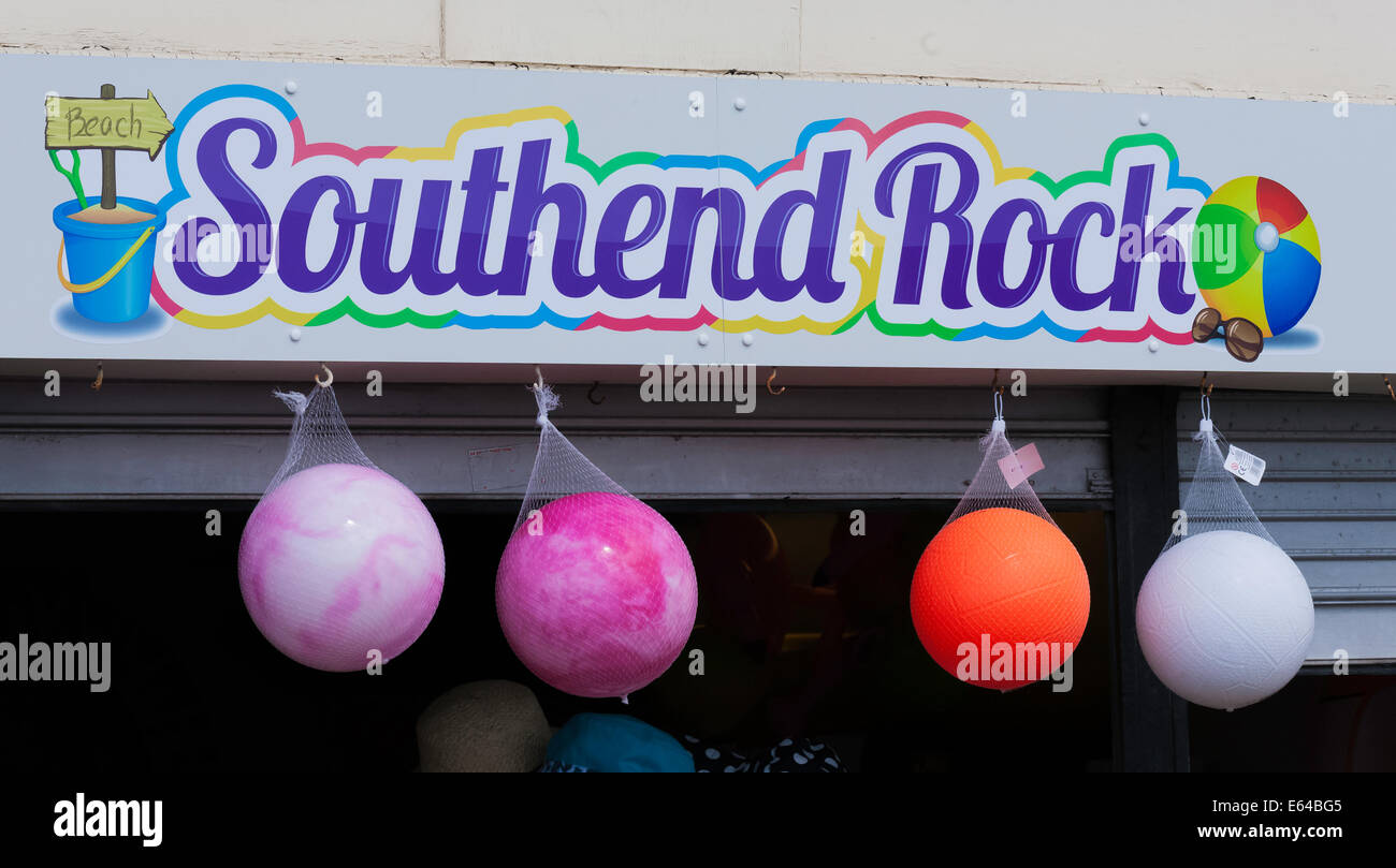 Southend Rock Sign Above Shop Stock Photo - Alamy