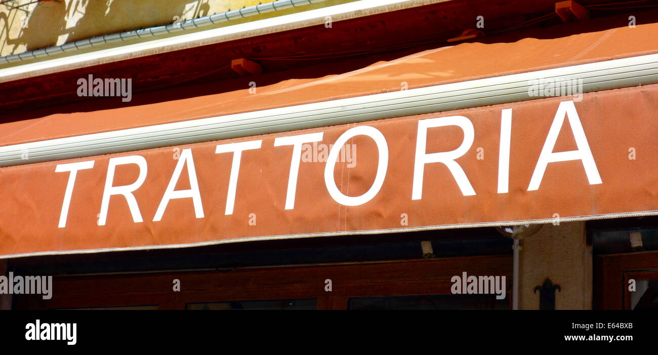 Trattoria sign hi-res stock photography and images - Alamy