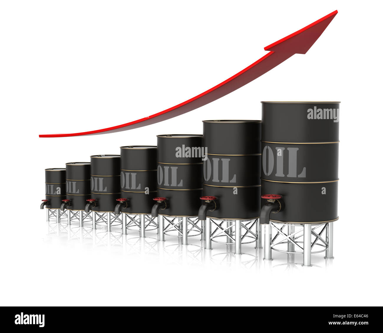 Oil Barrels Chart Stock Photo - Alamy