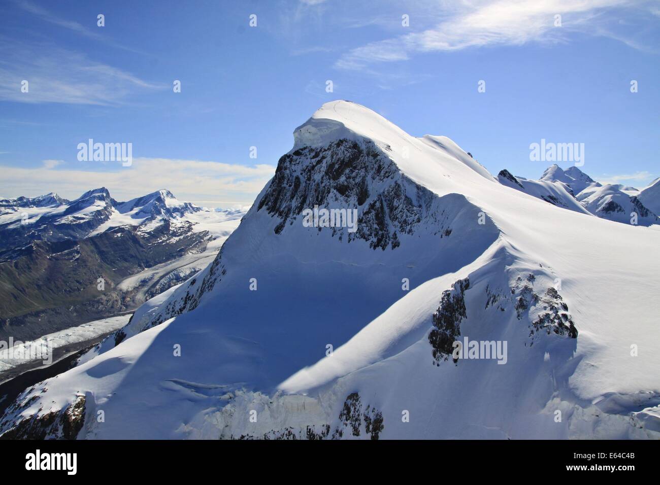 Beautiful Alpine mountain view on Swiss Alps Stock Photo - Alamy