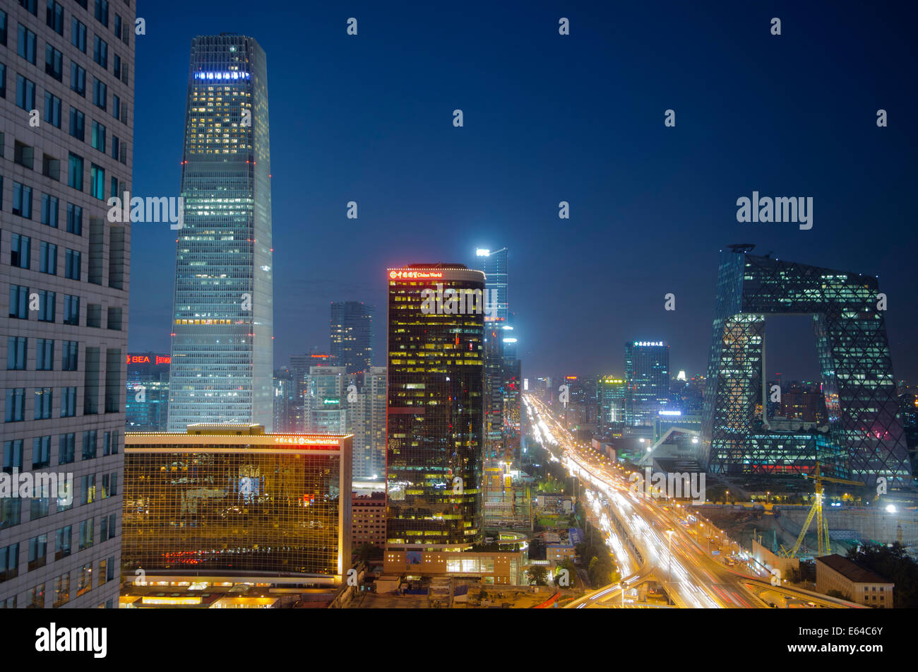 Beautiful view of the skyline of the Chinese capital city and the ...