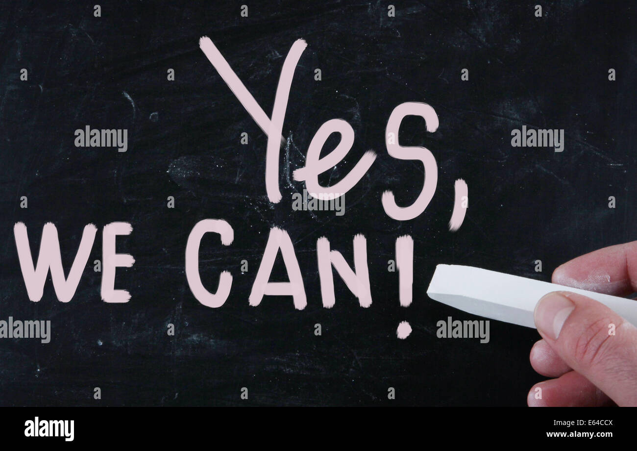 yes, we can! Stock Photo - Alamy