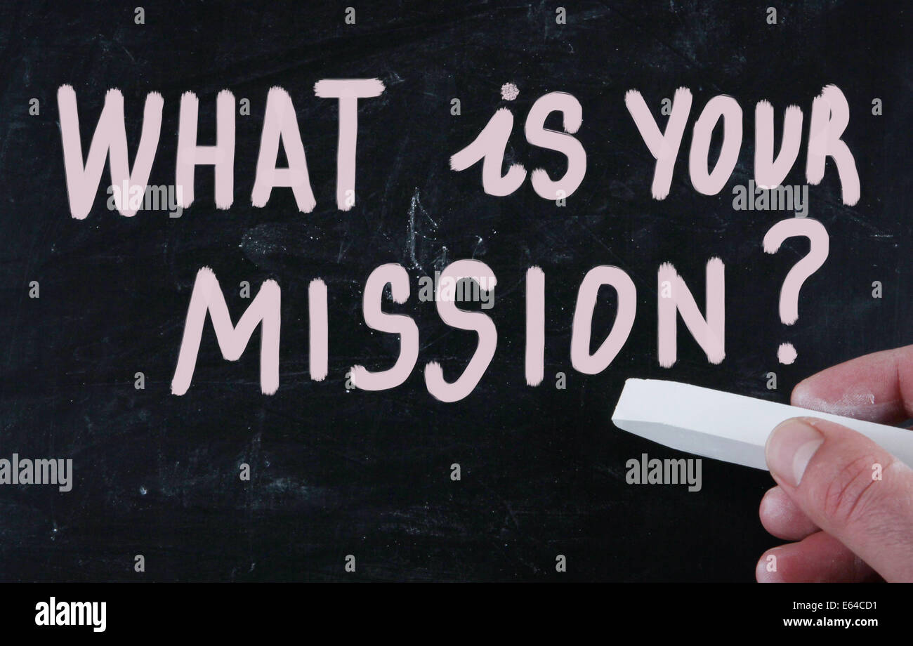 What is your mission Stock Photo - Alamy