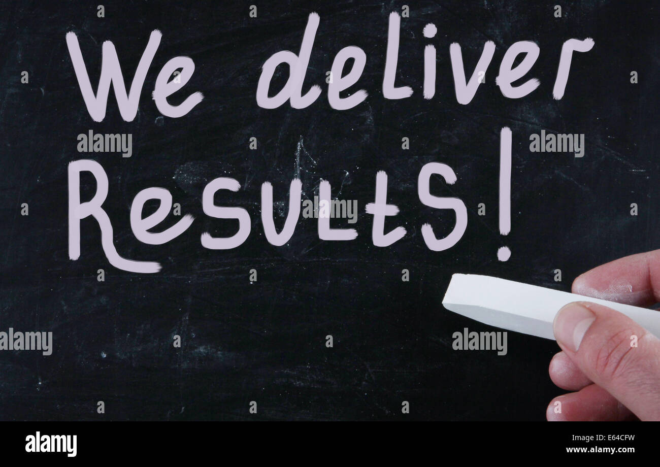 We deliver results hi-res stock photography and images - Alamy