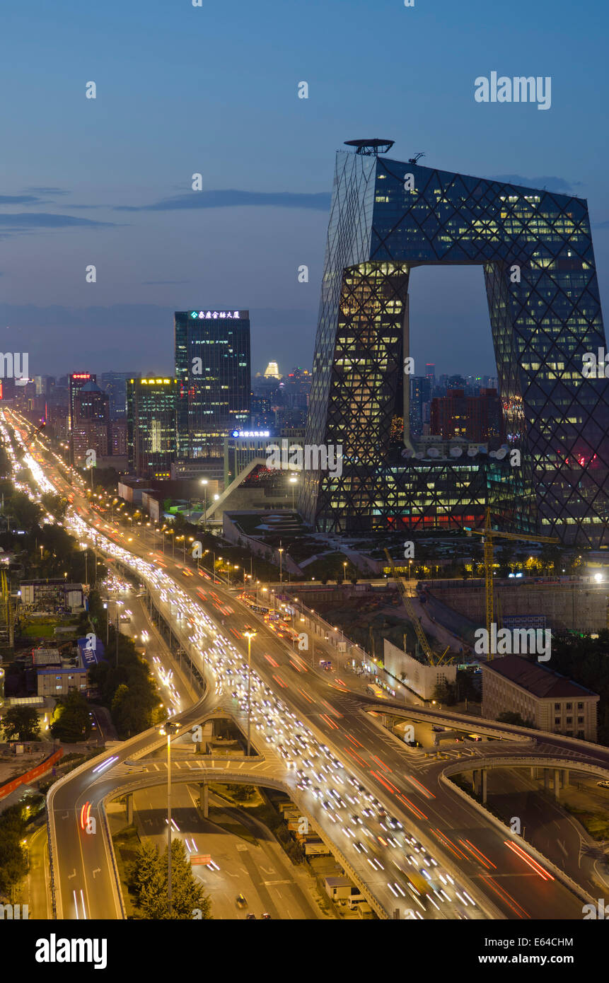 Beautiful view of the skyline of the Chinese capital city and the ...