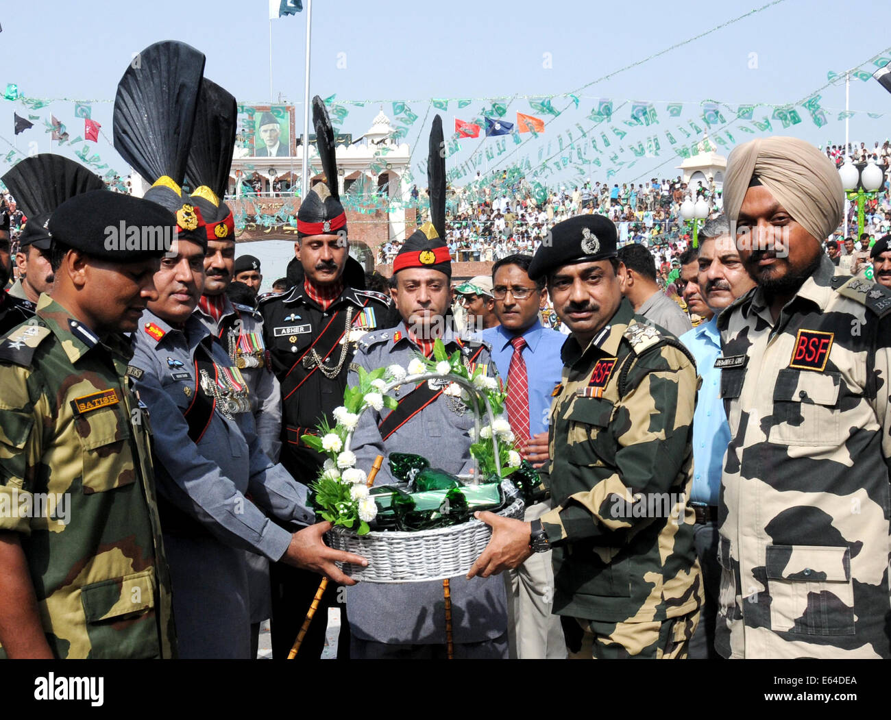 ATTARI-WAGAH BORDER. 14th Aug. 2014. Pakistan Rangers Punjab Director ...