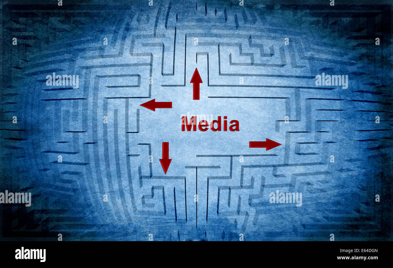 Media maze concept Stock Photo - Alamy