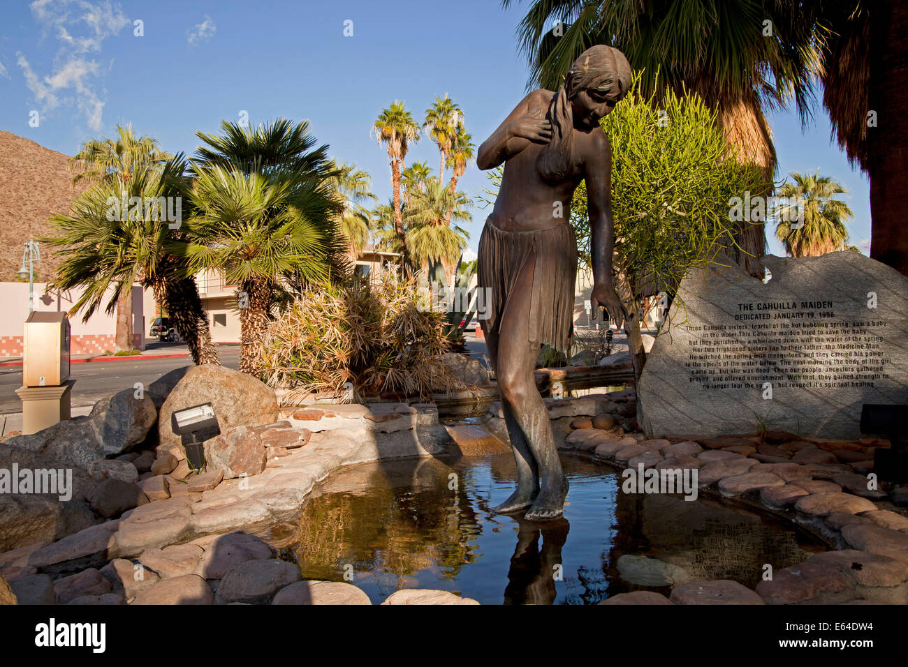 Statue The Cahuilla Maiden in Palm Springs, California, United States ...