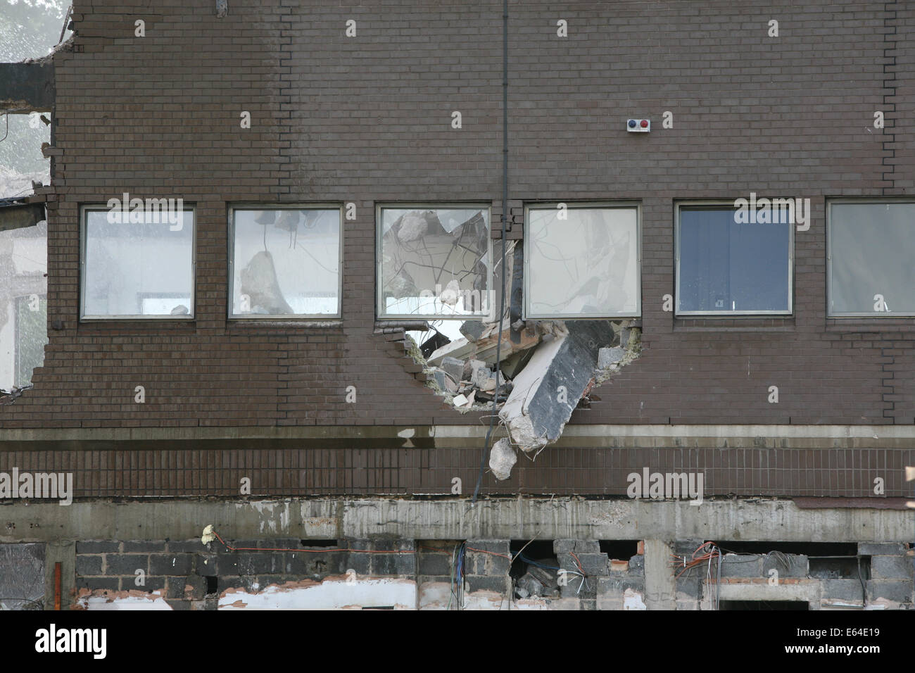 Demolition work begins on loughborough police station Stock Photo - Alamy