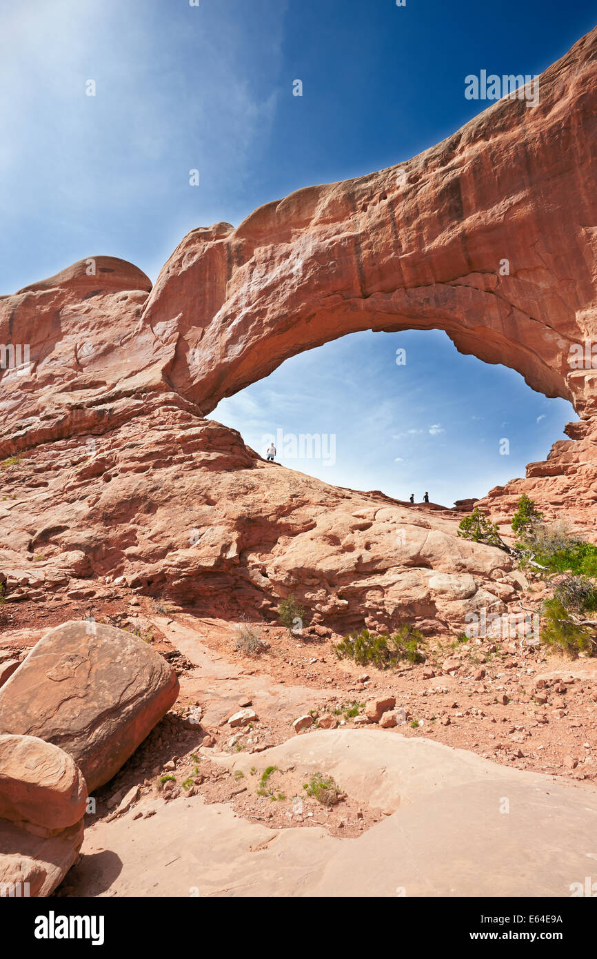 North Window Arch. Arches National Park, Utah, USA Stock Photo - Alamy