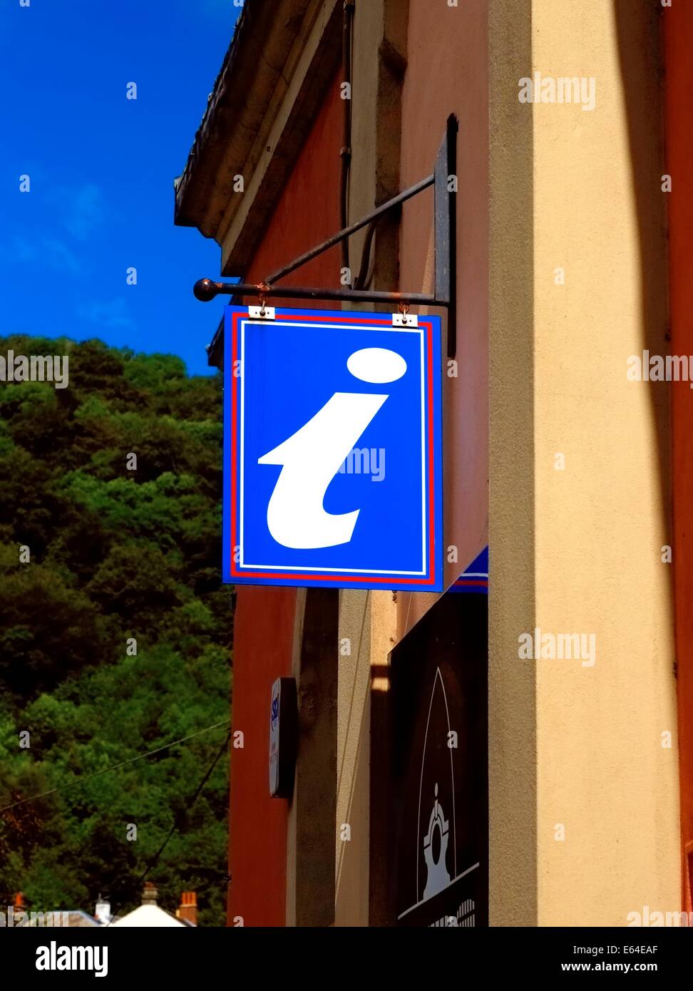 Blue information signs hi-res stock photography and images - Alamy