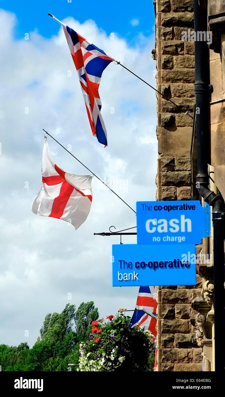 Co op flags union jack flags street hi-res stock photography and images ...