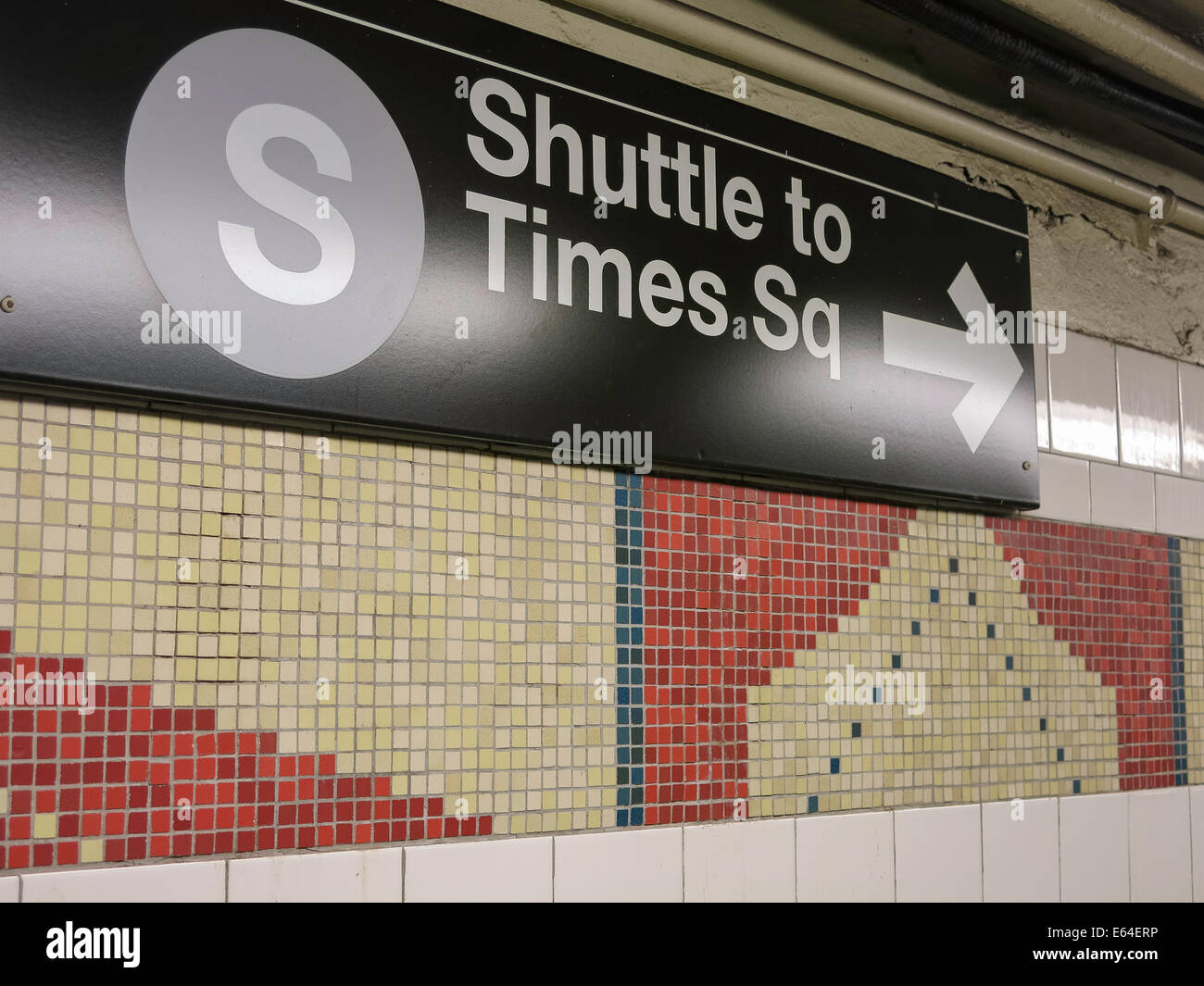 Shuttle to Times Square Sign, Subway, Grand Central Terminal, NYC,USA ...