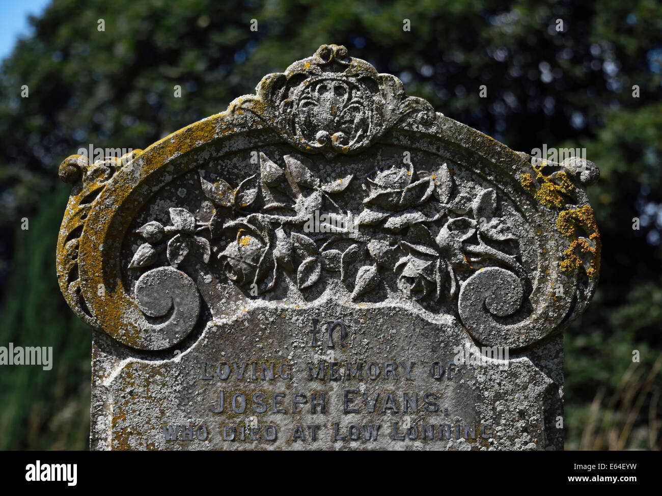 Gravestone With Roses