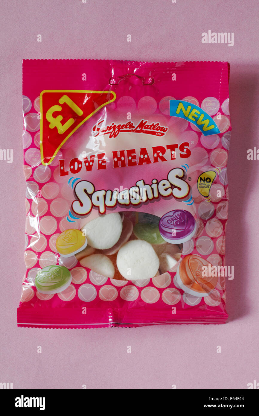 Packet of swizzels matlow love hearts squashies sweets hi-res stock ...