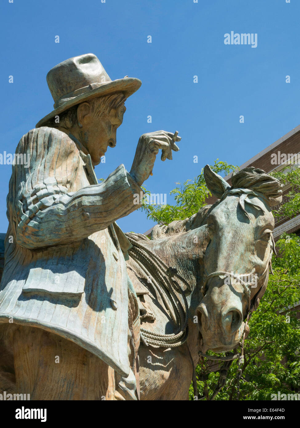 C.M. Russell Statue, Great Falls, MT Stock Photo - Alamy