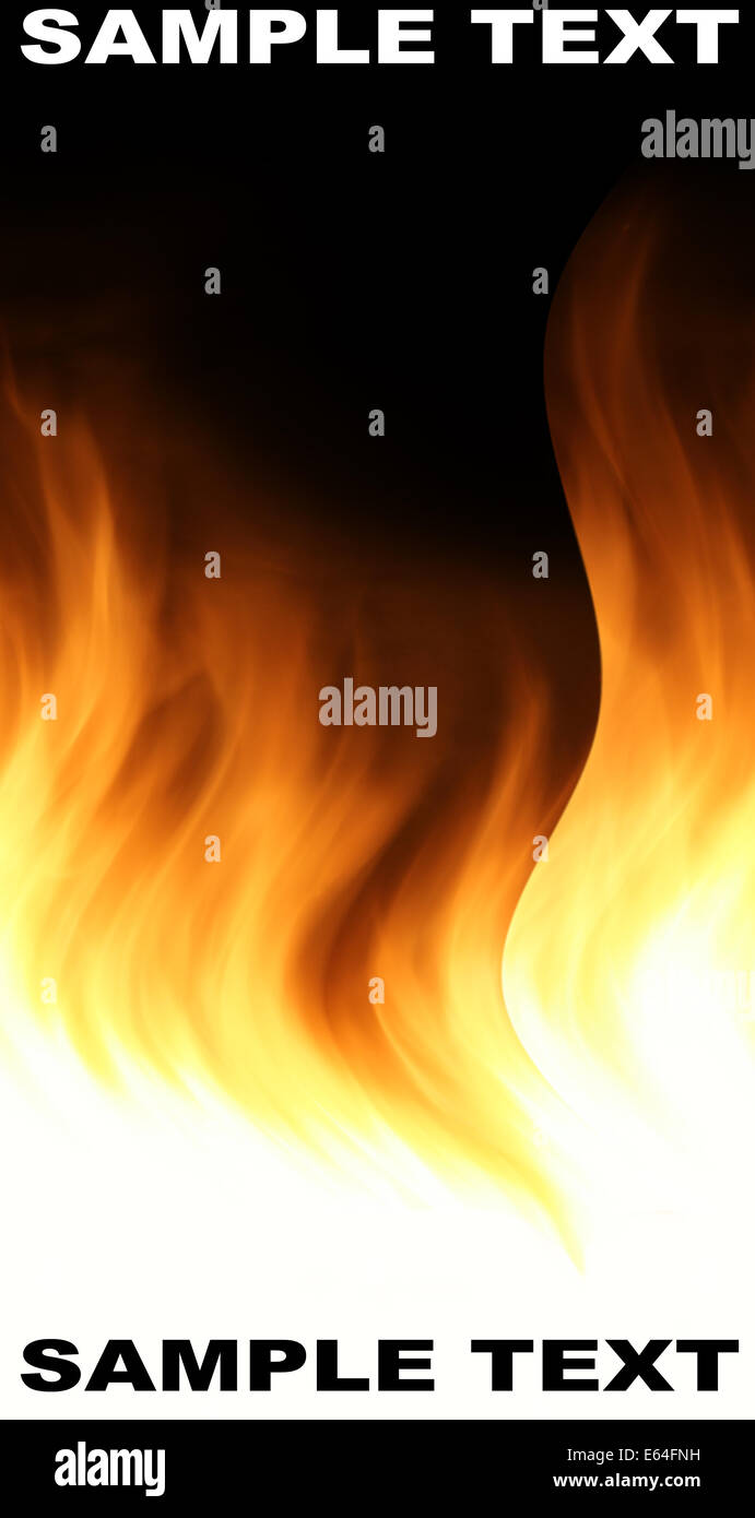 Burning fire with space for your own text Stock Photo - Alamy