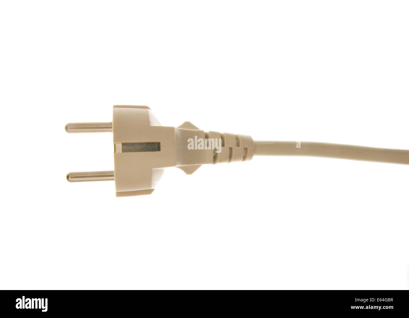 Electric plug isolated over white background Stock Photo - Alamy