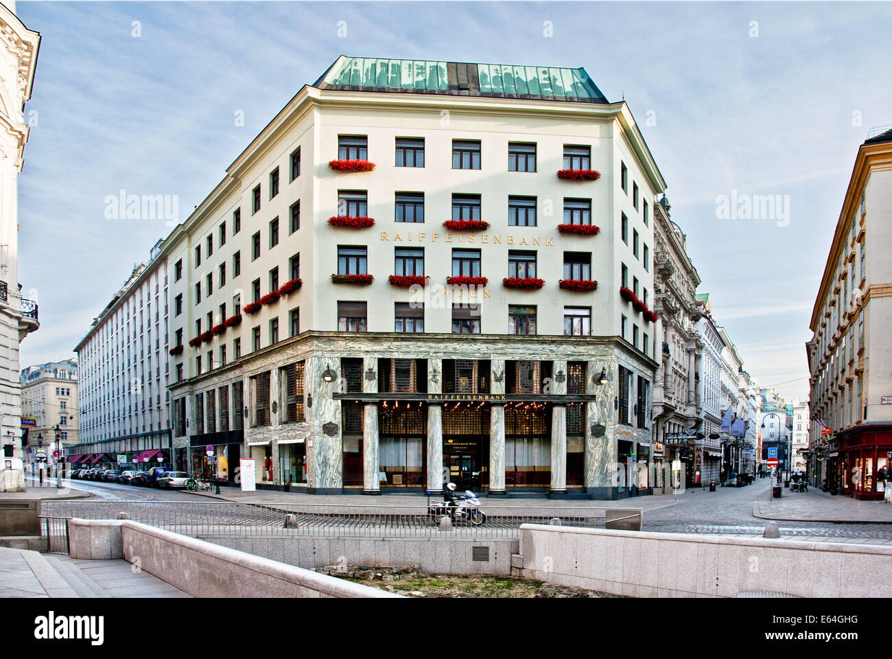 Architect Adolph Loos' famous early modern building Looshaus (1911) on ...