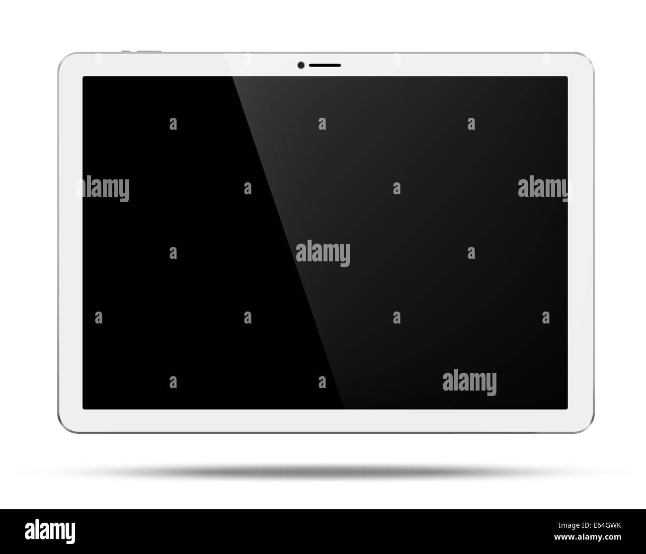 Vector white common tablet pc on white background Stock Photo - Alamy