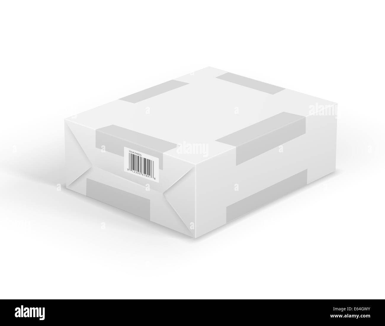 Wraped taped up box. Vector illustration Stock Photo - Alamy