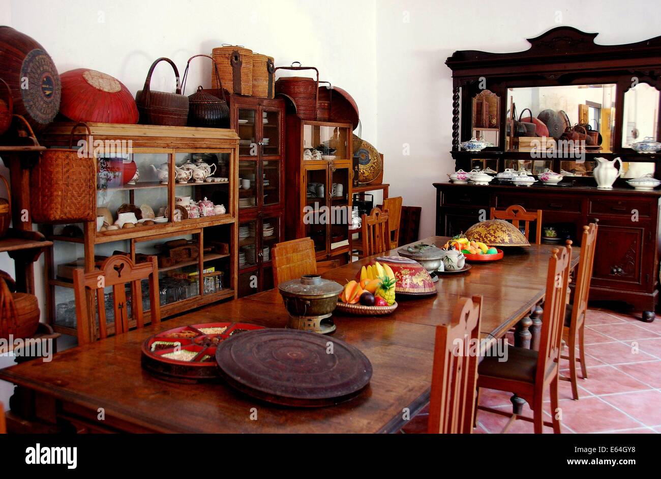 GEORGETOWN, MALAYSIA: A dining table and all manner of kitchen utensils ...