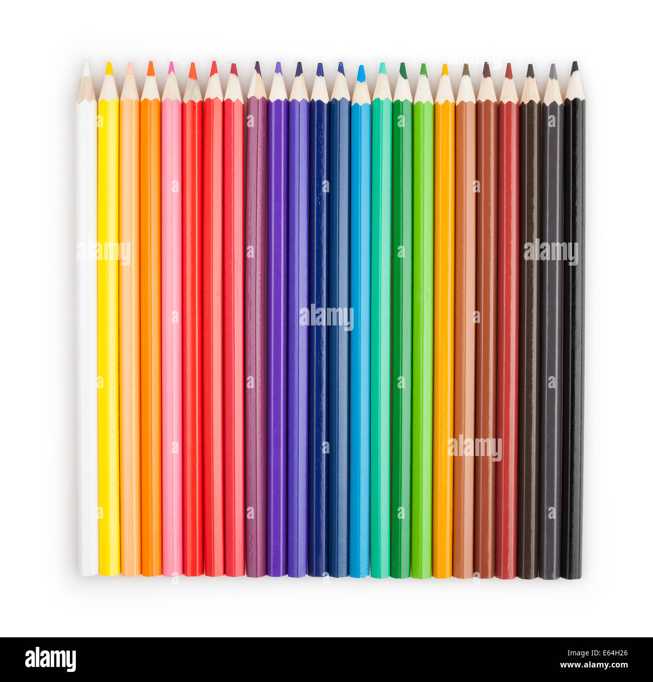 Closeup color pencil set Cut Out Stock Images & Pictures - Alamy