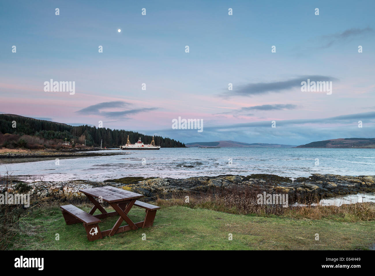 Ferry at Fishnish on the Isle of Mull in Scotland Stock Photo - Alamy