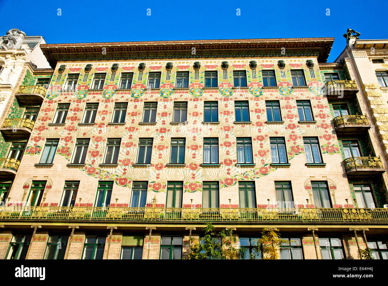 Architect Otto Wagner"s apartment building Linke Wienzeile, no. 40 ...