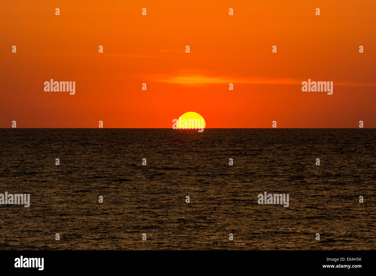 Orange Sky At Sun Rise Over The Black Sea Stock Photo - Alamy