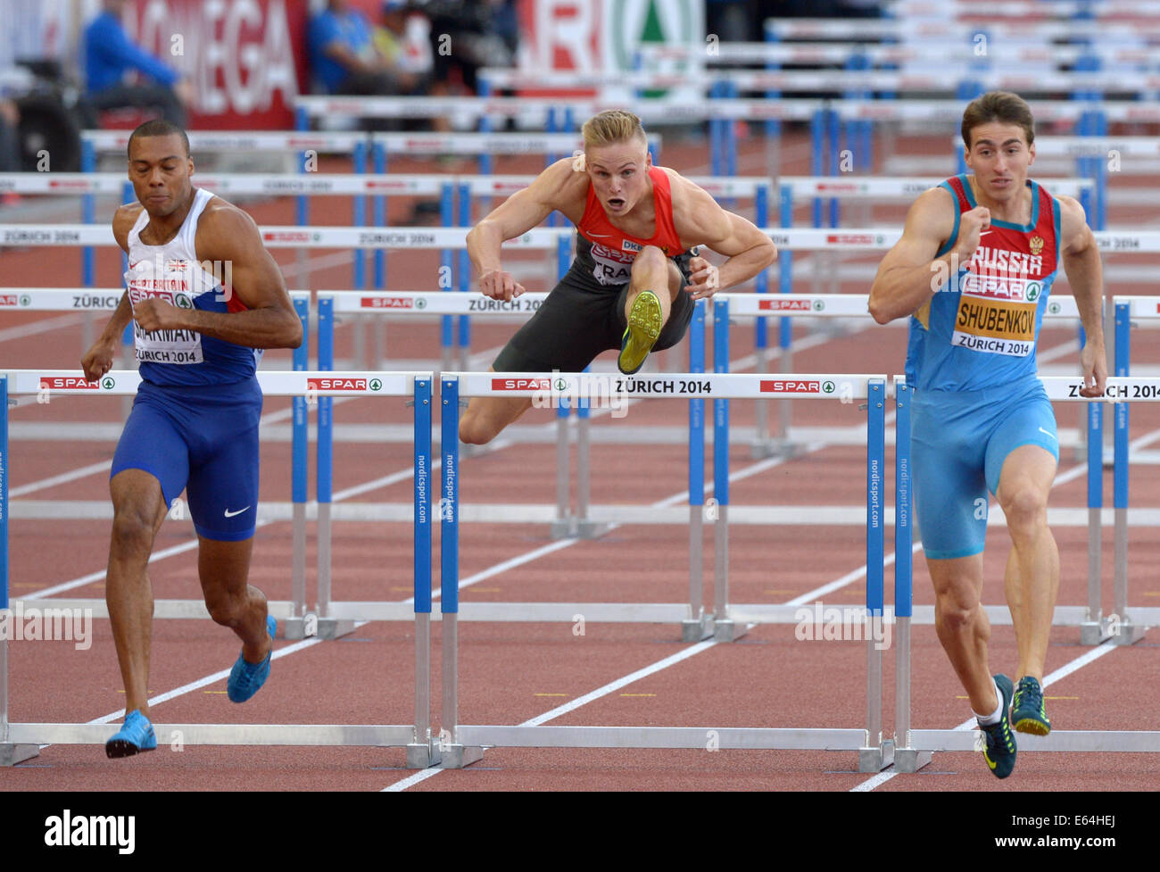 Zurich, Switzerland. 14th Aug, 2014. (L-R) William Sharman of Graet ...