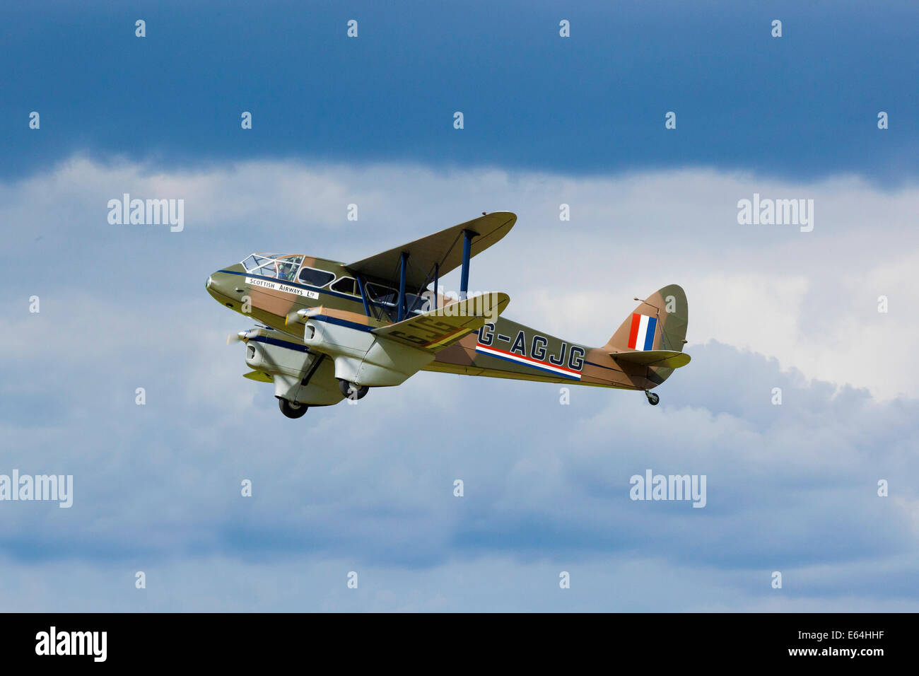 DE HAVILLAND DH 89A DRAGON RAPIDE aircraft at an airshow in UK Stock ...