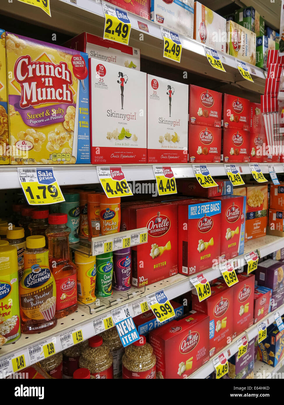 Pop Corn Aisle at Smith's Grocery Store, Great Falls, Montana, USA ...