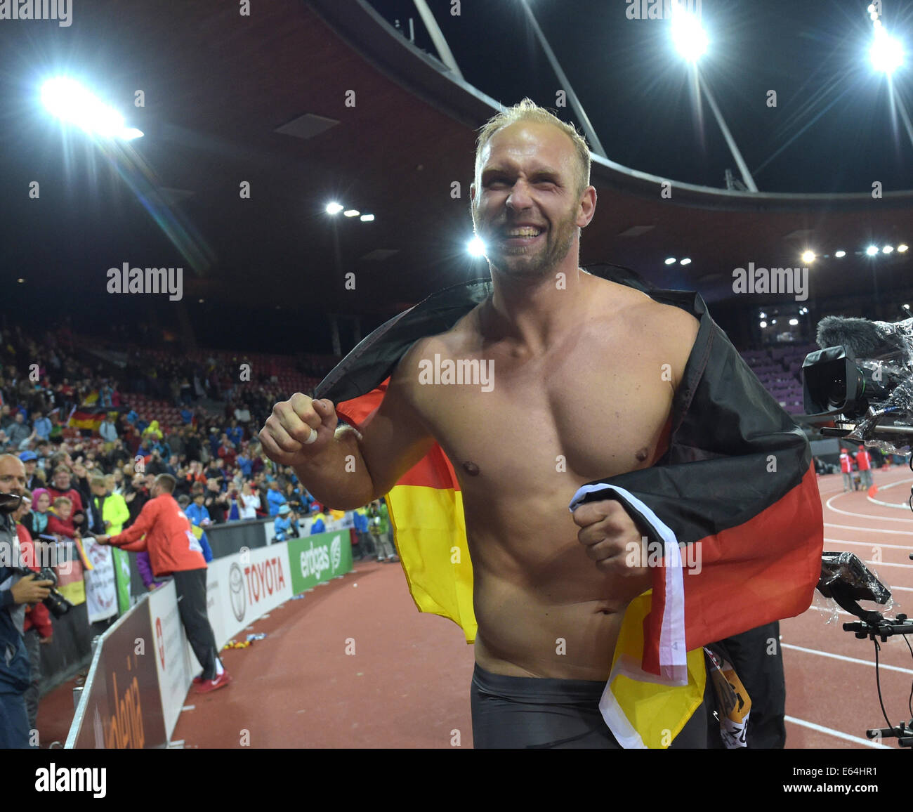 Zurich, Switzerland. 13th Aug, 2014. Gold medalist Robert Harting of ...