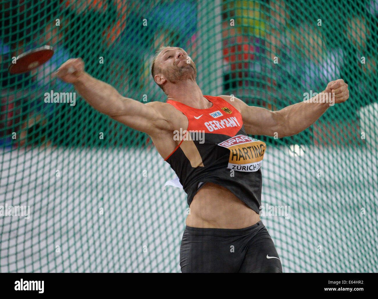 Zurich, Switzerland. 13th Aug, 2014. Robert Harting of Germany competes ...