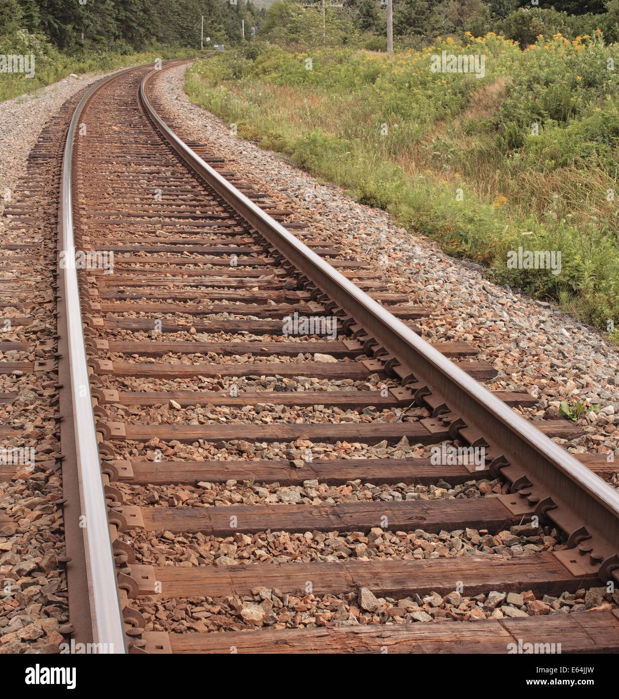 Railway tracks detail Stock Photo - Alamy