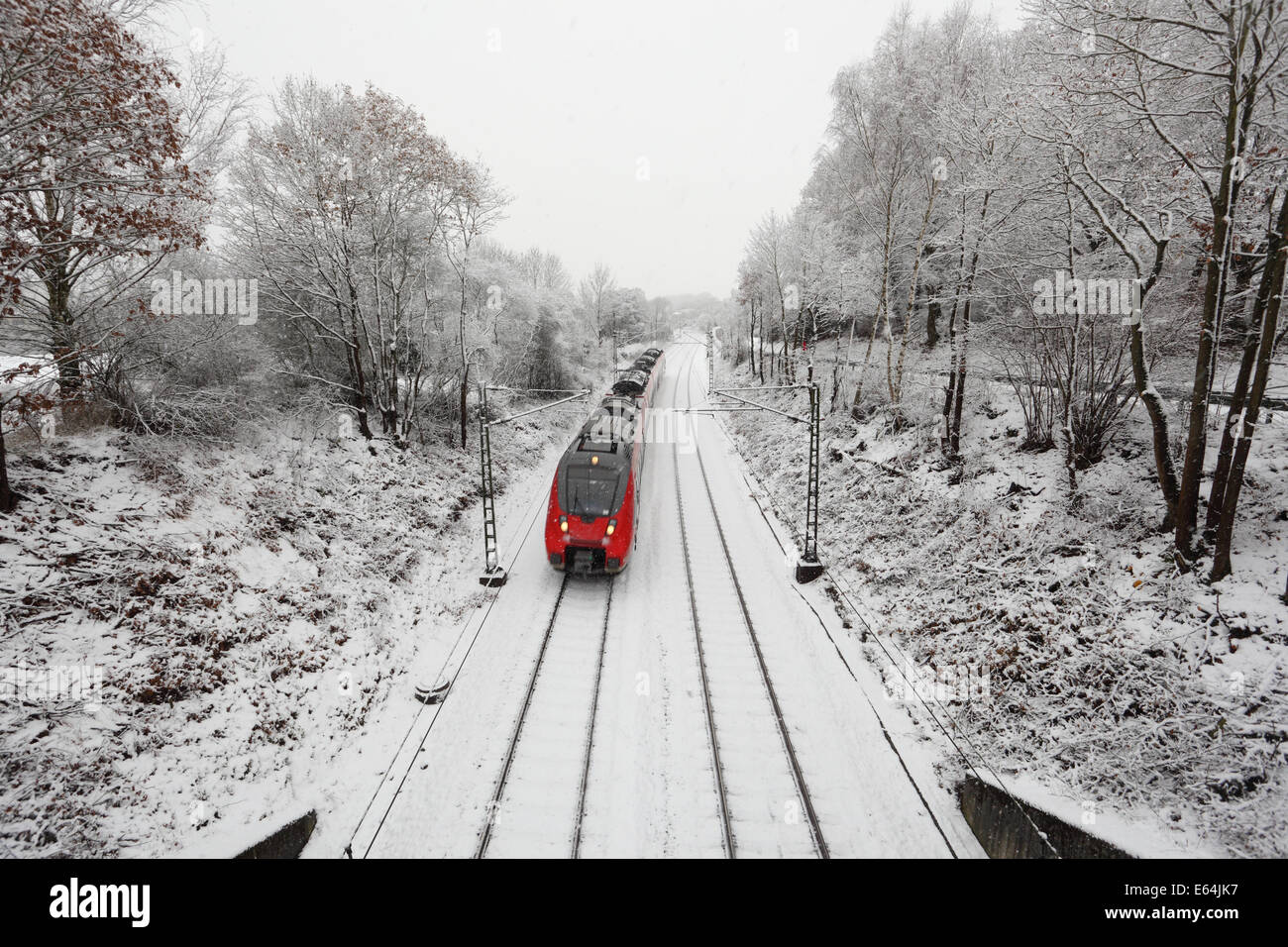 Railway snow train hi-res stock photography and images - Alamy